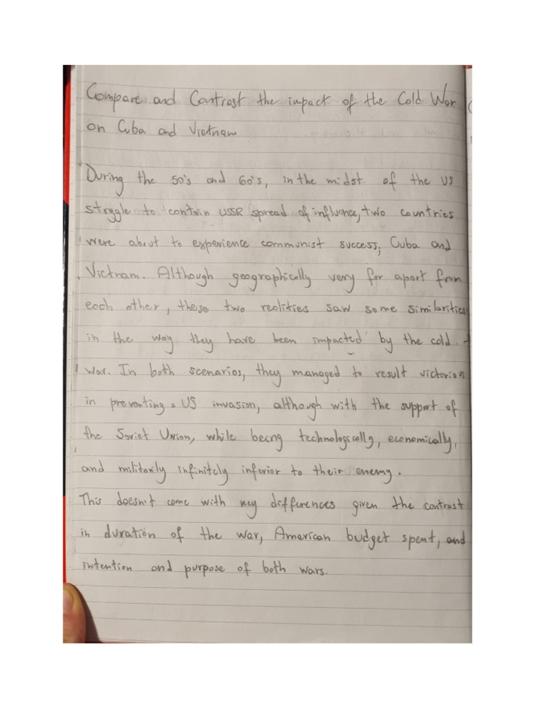 Compare and Contrast Cuba and Vietnam Impact of Cold War | PDF