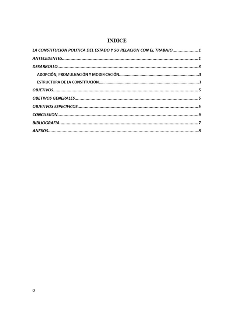 La Constitucion Politica Del Estado Y Su Relacion Con El Trabajo Pdf