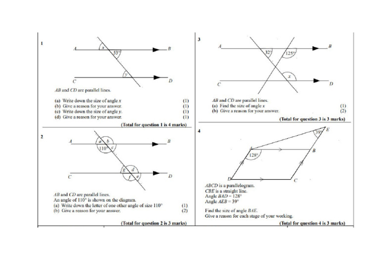 Angles_in_parallel_lines_hw | PDF Angles_in_parallel_lines_hw | PDF