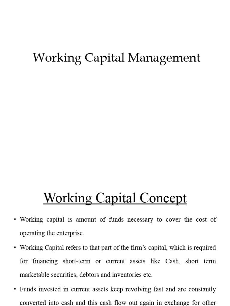 Working Capital Management | PDF | Working Capital | Financial Capital