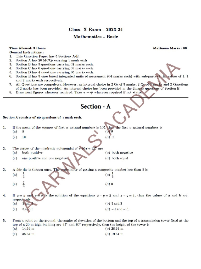 Cbse Class 10 Mathematics Basics SP 2 | Download Free PDF | Zero Of A Function | Quadratic Equation