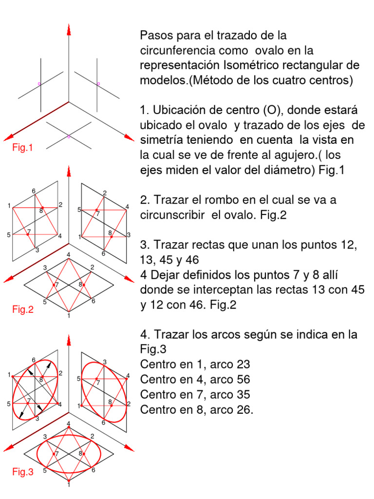 Circunferencia Como Ovalo en Isométrica | PDF