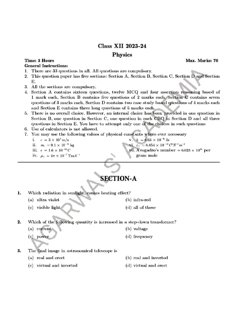 Class 12 Physics SP 20 | PDF | P–N Junction | Semiconductors