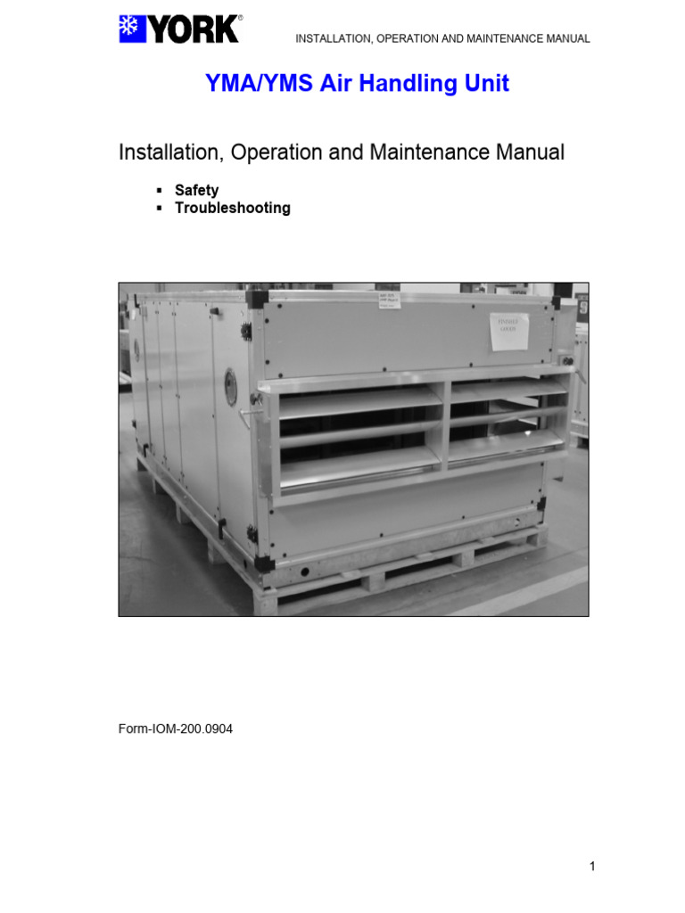 Iom Yms, Yma | PDF | Duct (Flow) | Valve