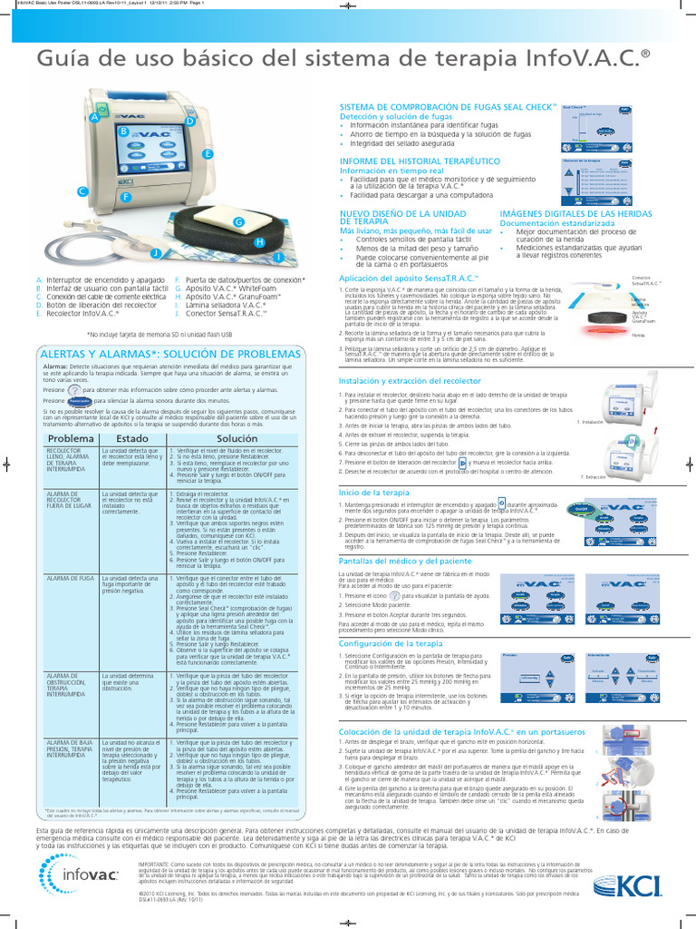 M InfoVAC Guia Uso Basico Espanol - Basic Use Poster DSL11 0693 | PDF
