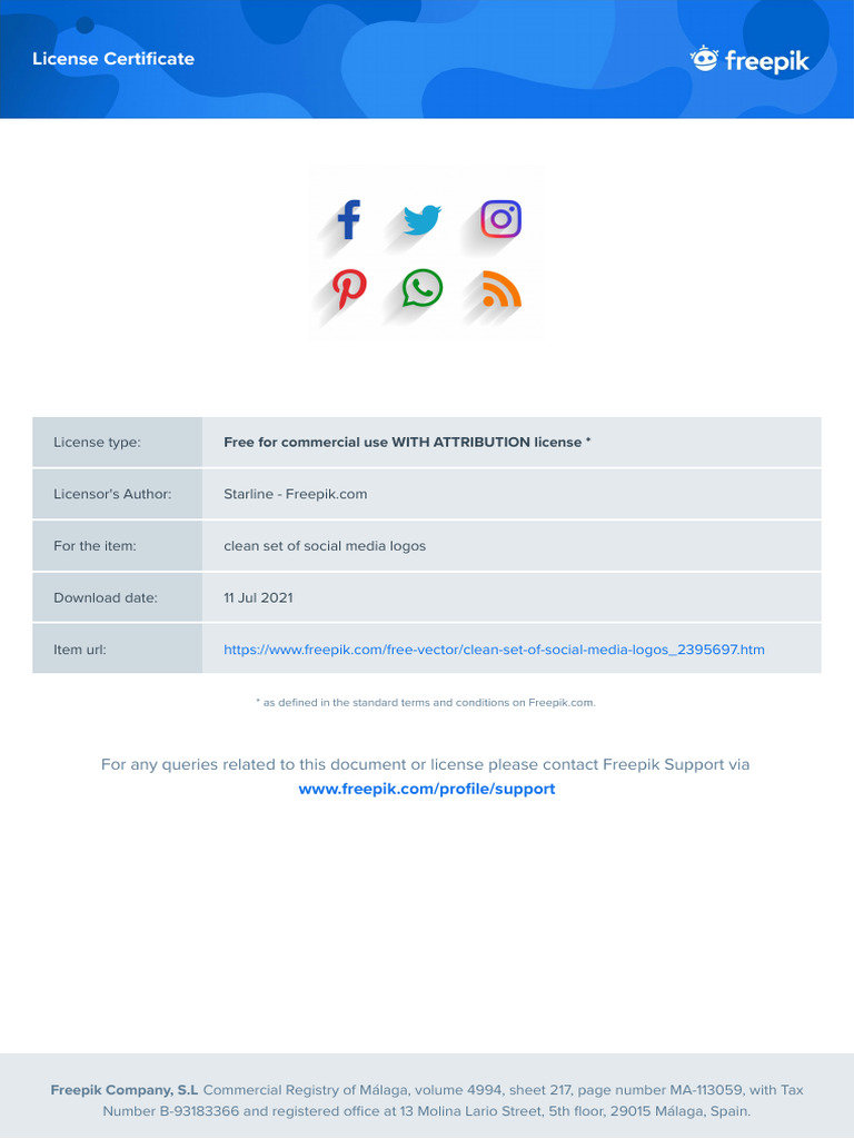 license-clean-set-of-social-media-logos-2395697 | PDF | License | World ...