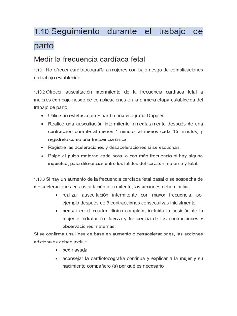 Monitoreo Fetal en Trabajo de Parto | PDF | Parto | Presión sanguínea