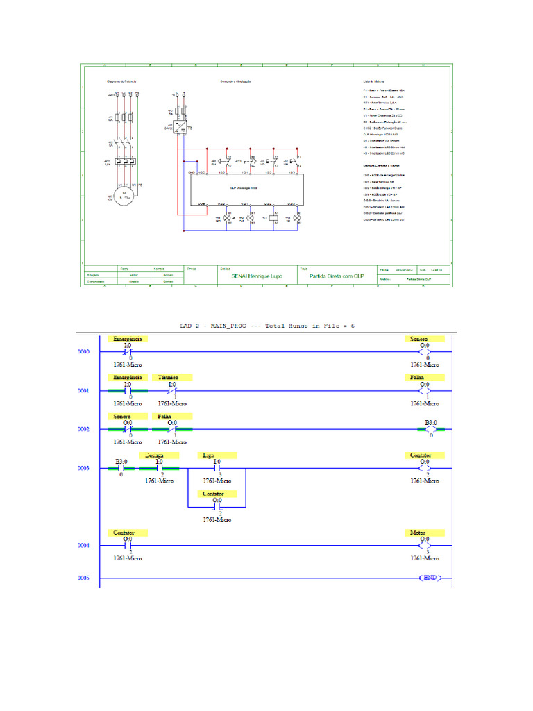 Lab 1 - Partida Direta Com CLP | PDF
