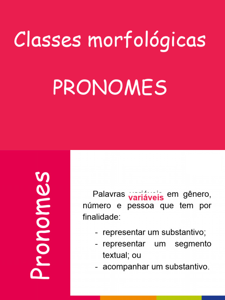 Pronomes.pptx-1 | PDF | Pronome | Unidades semânticas