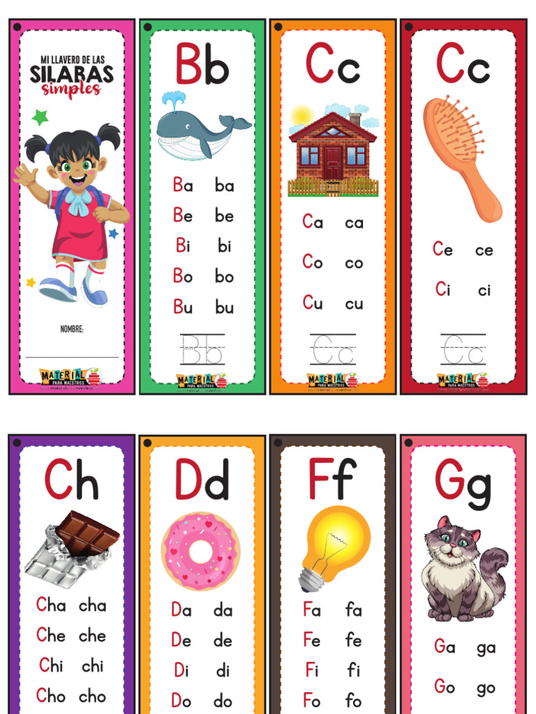 Llaveros de Sílabas para Aprender | PDF | Ciencias sociales ...