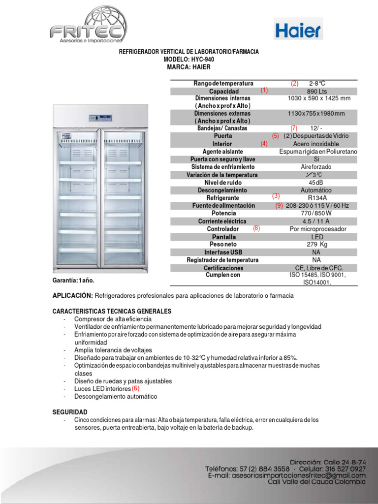 Refrigerador Hyc-940 | Descargar gratis PDF | Diodo emisor de luz ...