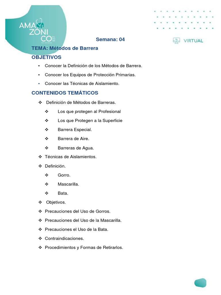 Metodos de Barrera | PDF | Comportamiento | Mano