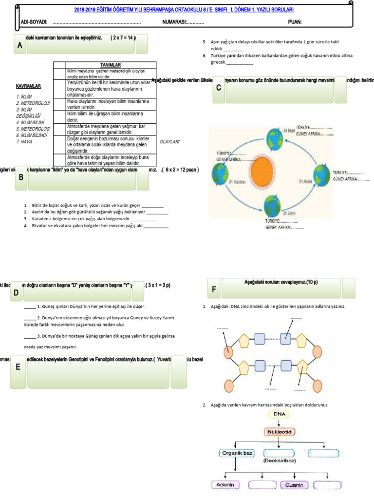 2018-20198 Snffenbilimlerii Dnemi Yazl | PDF