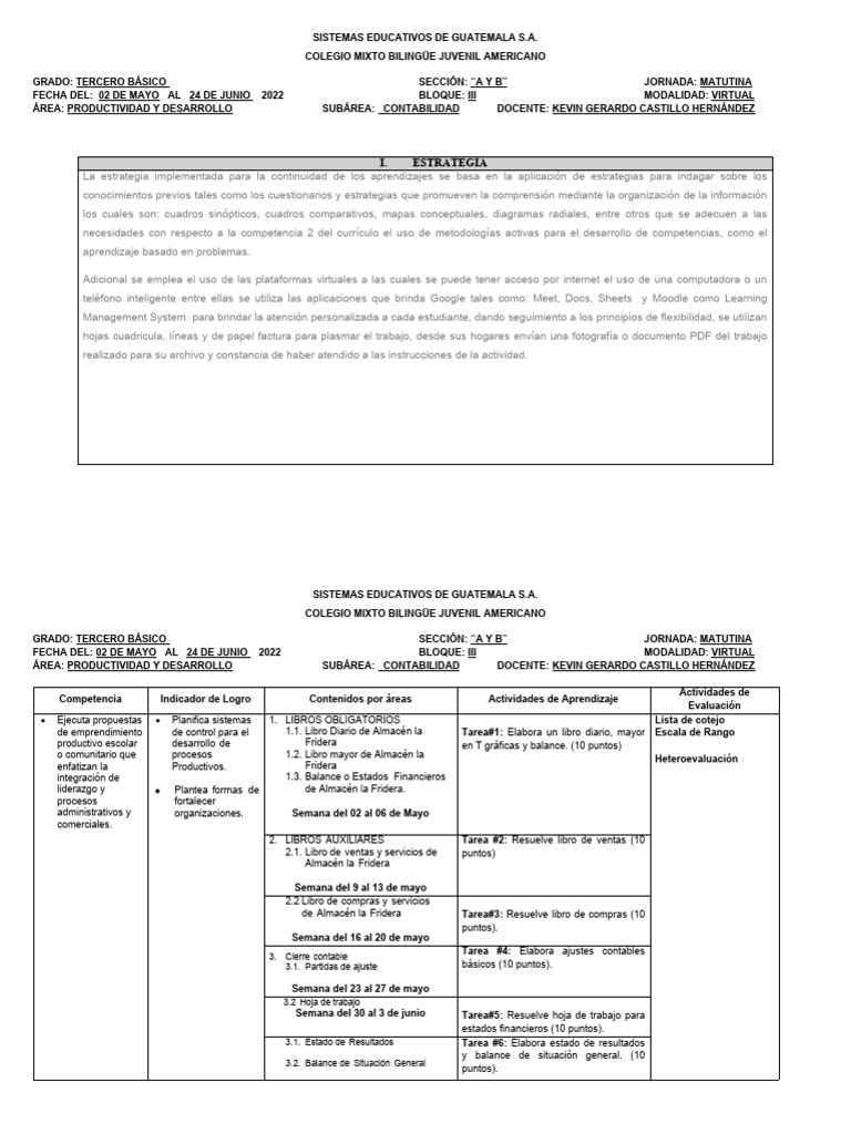 Bloque III - 2022 3A y B | PDF | Moodle | Aprendizaje