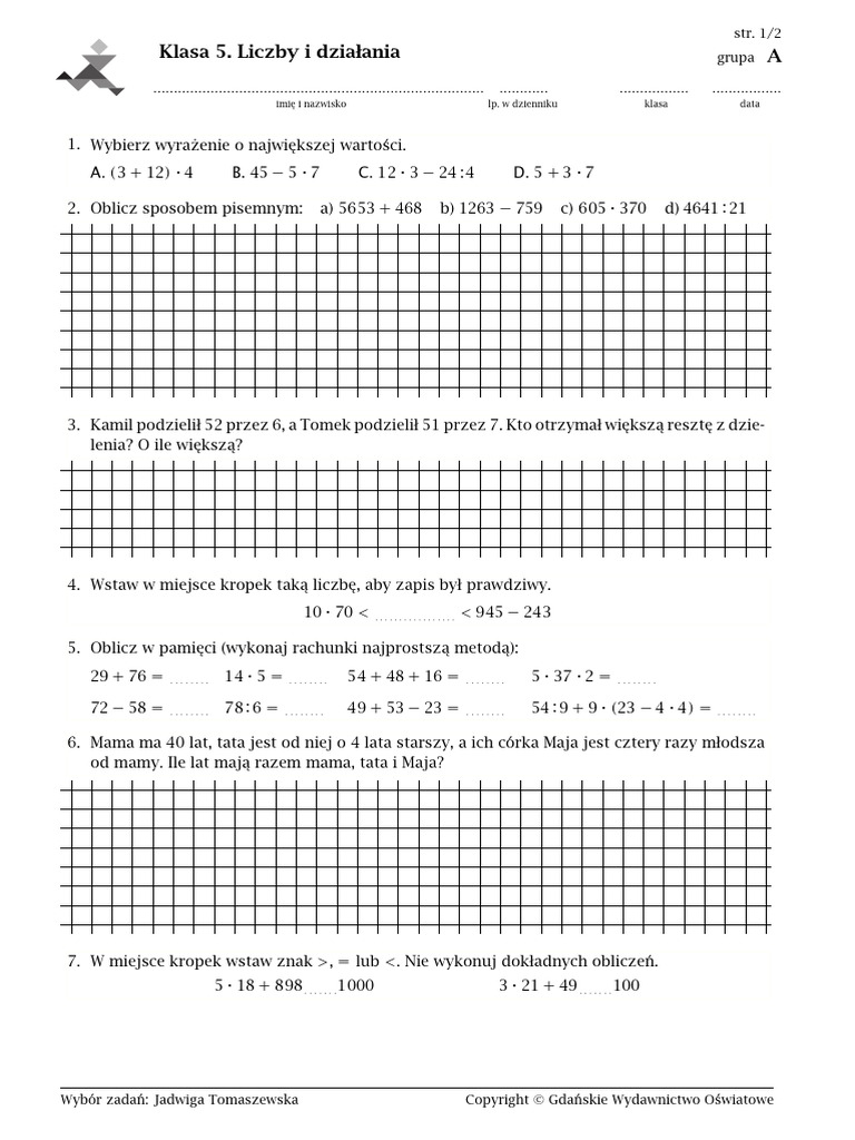 Liczby I Działania Gwo | PDF