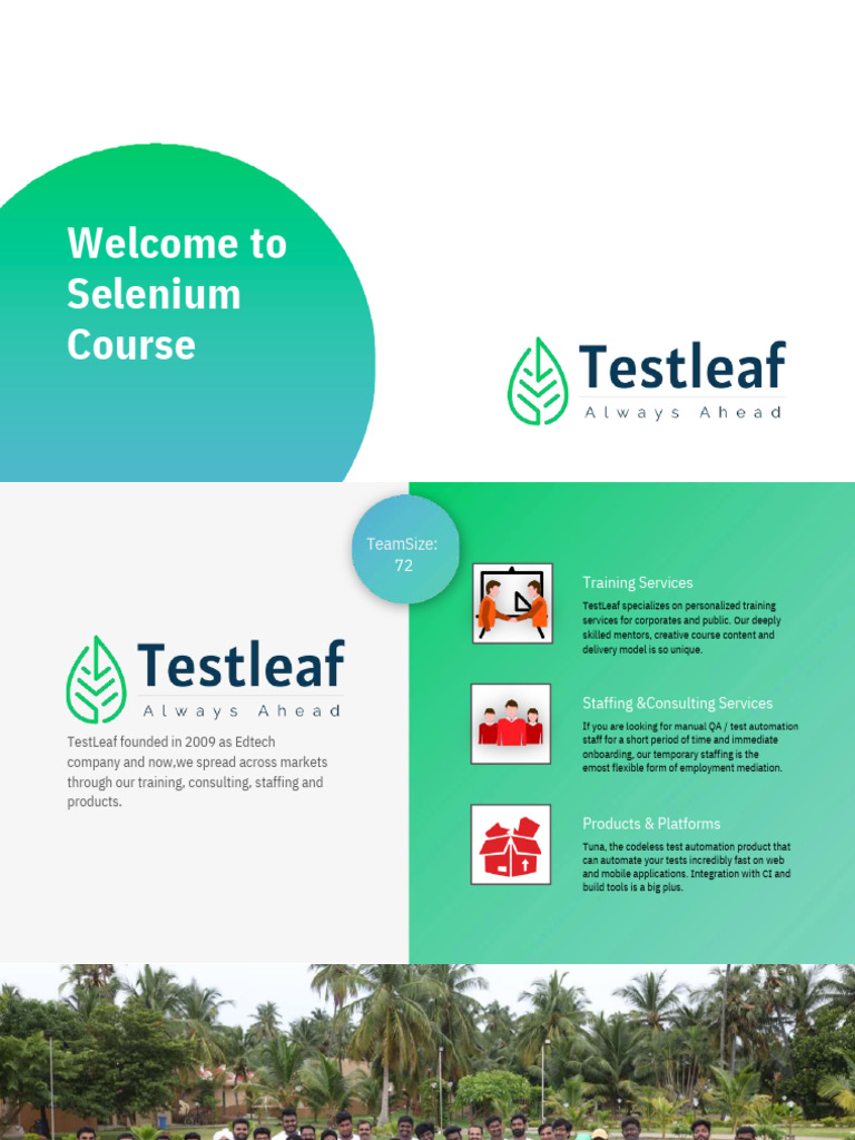 Welcome To Testleaf Selenium Webdriver Weekday Pdf Pdf Educational Technology Class