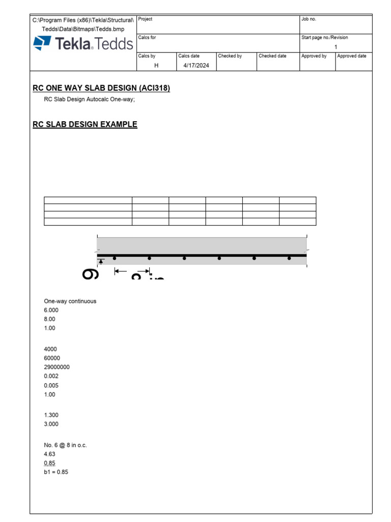 RC One Way Slab Design | PDF | Steel | Physical Sciences