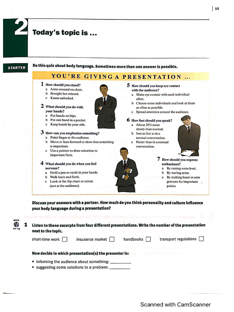 English For Presentations - Unit 2 | PDF