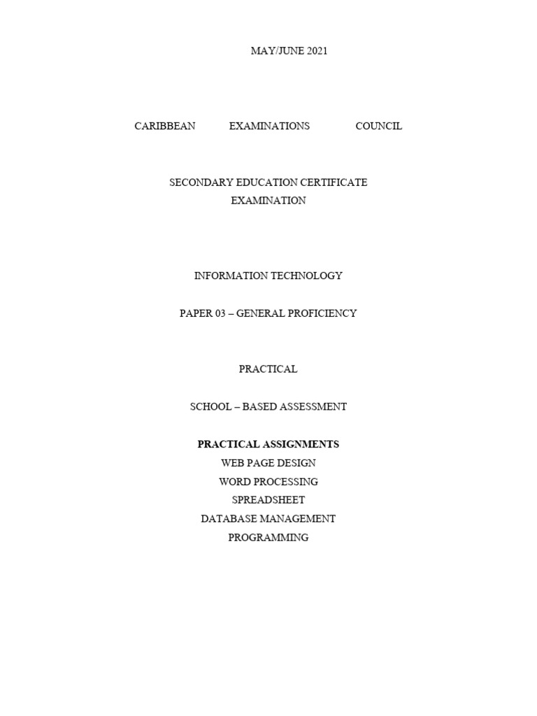 SBA Question 3 | PDF | Spreadsheet | Databases