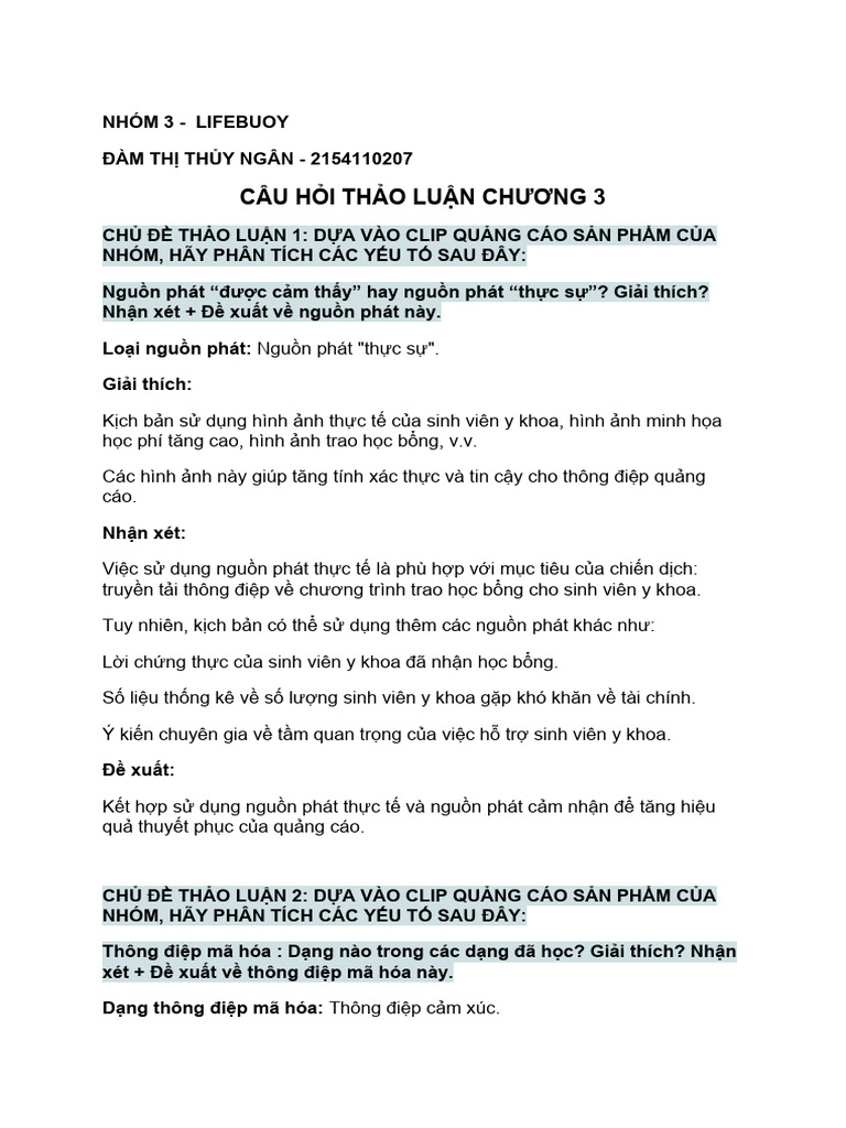 Nhóm 3 - Lifebuoy | PDF
