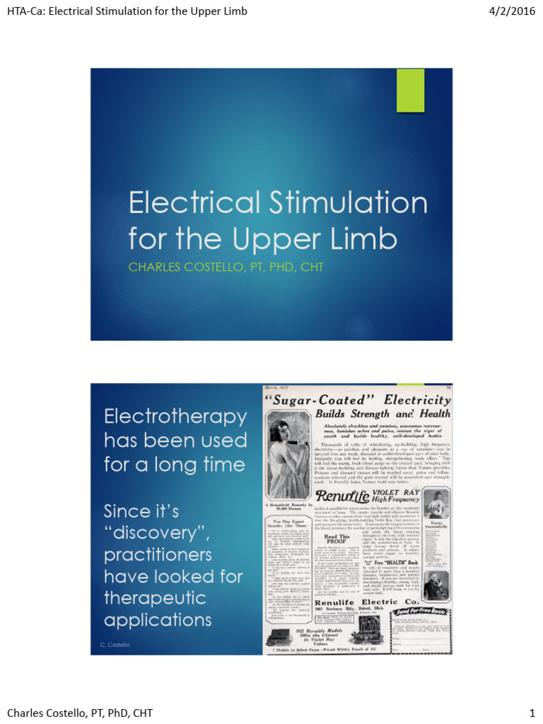 19 Electrical Stimulation For The Upper Extremity 2016 04 Handout | PDF ...