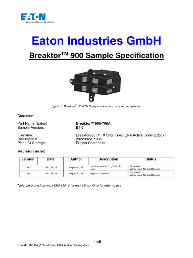 Breaktor900 B4 - 0 Short Spec ENA Active Cooling - EB9DE-XX5BC | PDF ...