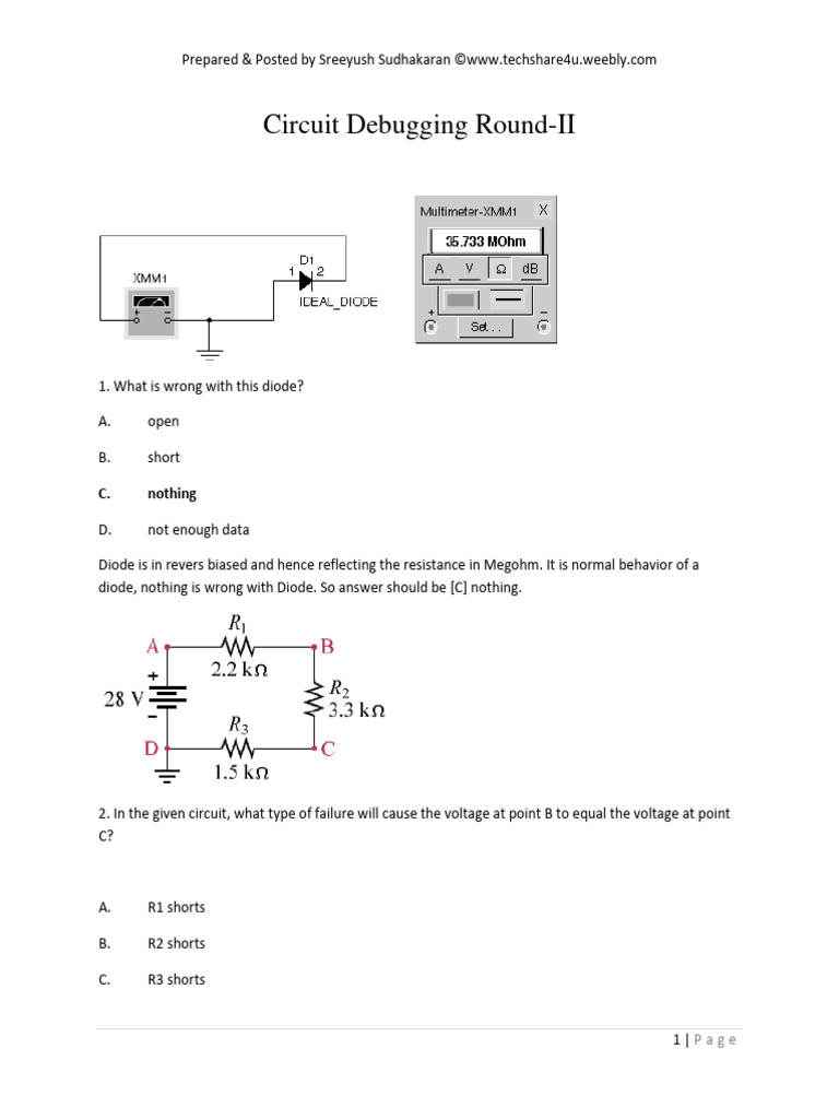 Circuit Debugging2 | PDF | Electronics | Electromagnetism