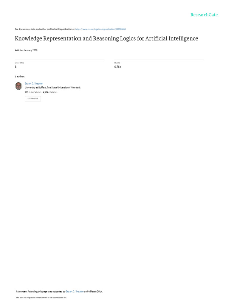 Knowledge Representation and Reasoning Logics For | PDF | Logic | Interpretation (Logic)