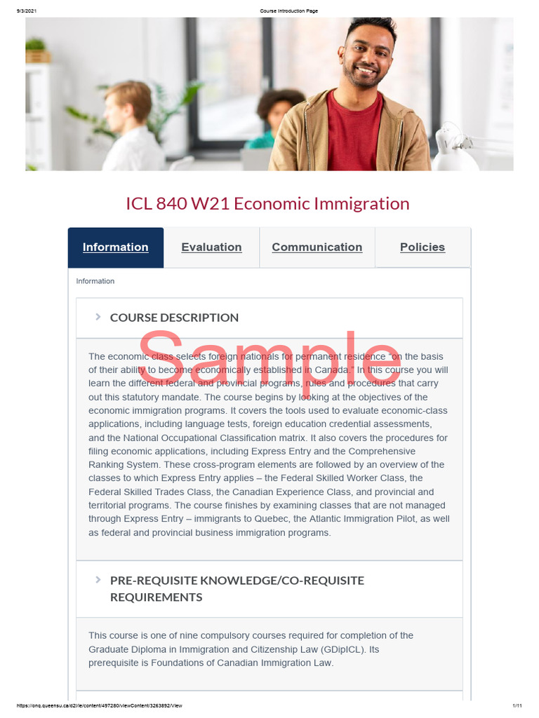 Sample - ICL 840 Winter 2021 Syllabus - ICL Program Portal | PDF | Turnitin | Privacy