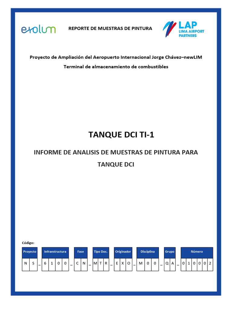 Análisis de Pintura para Tanque DCI | PDF | Zinc