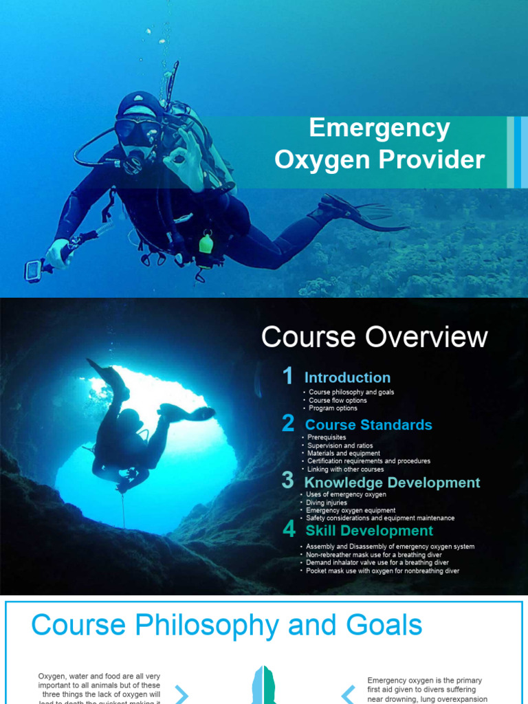 O2 Emergency Oxygen Provider Instructor | PDF | Scuba Diving | Respiration