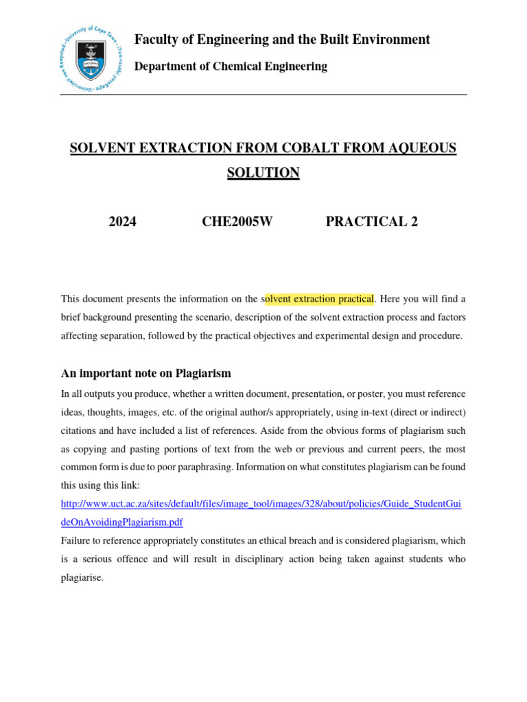 Che2005 W Prac 2 Brief - 2024 | PDF | Phase (Matter) | Ph