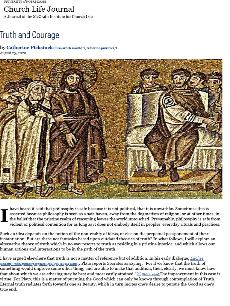Philosophical Truth and Courage | PDF | Courage | Socrates