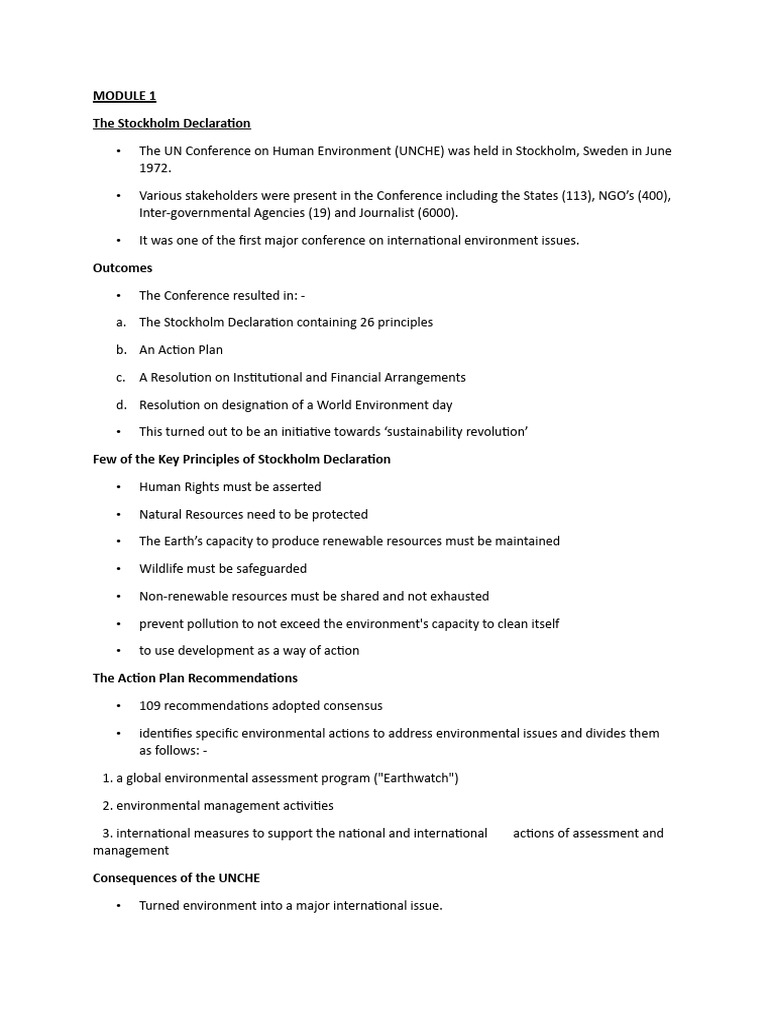 Environment Notes | PDF | Kyoto Protocol | United Nations Environment ... Environment Notes | PDF | Kyoto Protocol | United Nations Environment ...