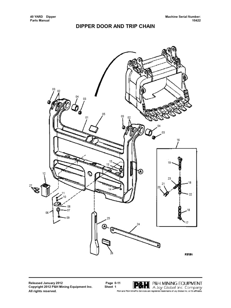 Dipper Door 40 Yd3 2800XPA | PDF