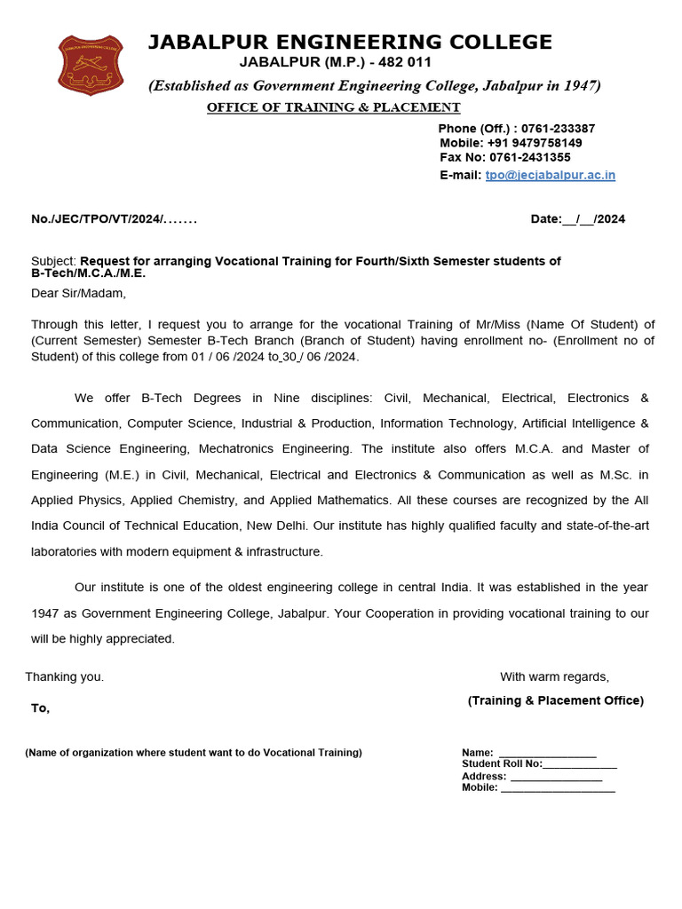 Industrial Traning Form | PDF | Engineering | Mechanical Engineering