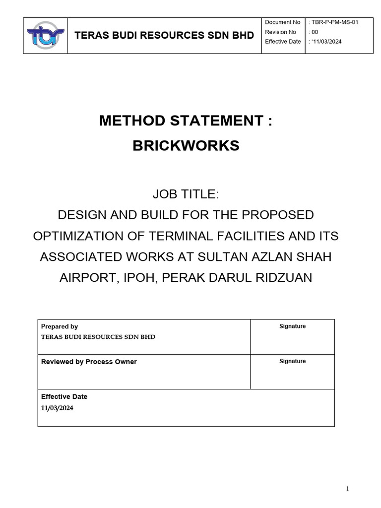 MOS Brickworks | PDF | Concrete | Safety