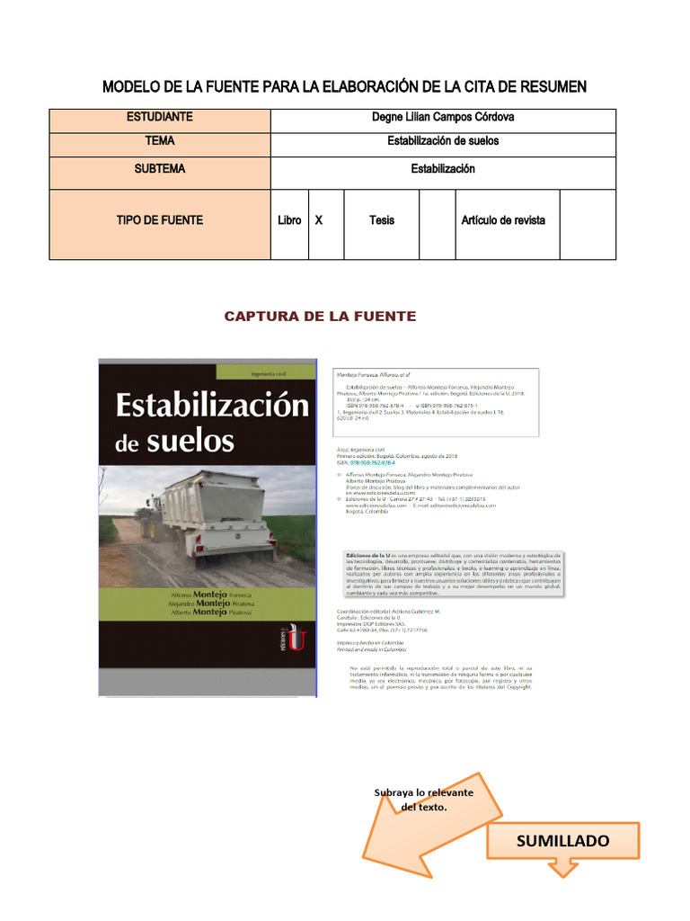 Modelo de Sumillado - Cita de Resumen | PDF | Química