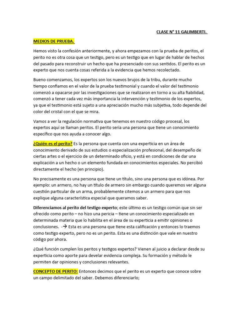 Clase N 11 Apg | PDF | Testigo experto | Testigo Clase N 11 Apg | PDF | Testigo experto | Testigo