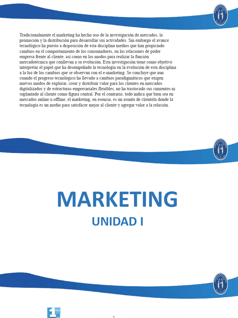 Unidad 1 MKT | PDF | Marketing | Producto (Negocio)