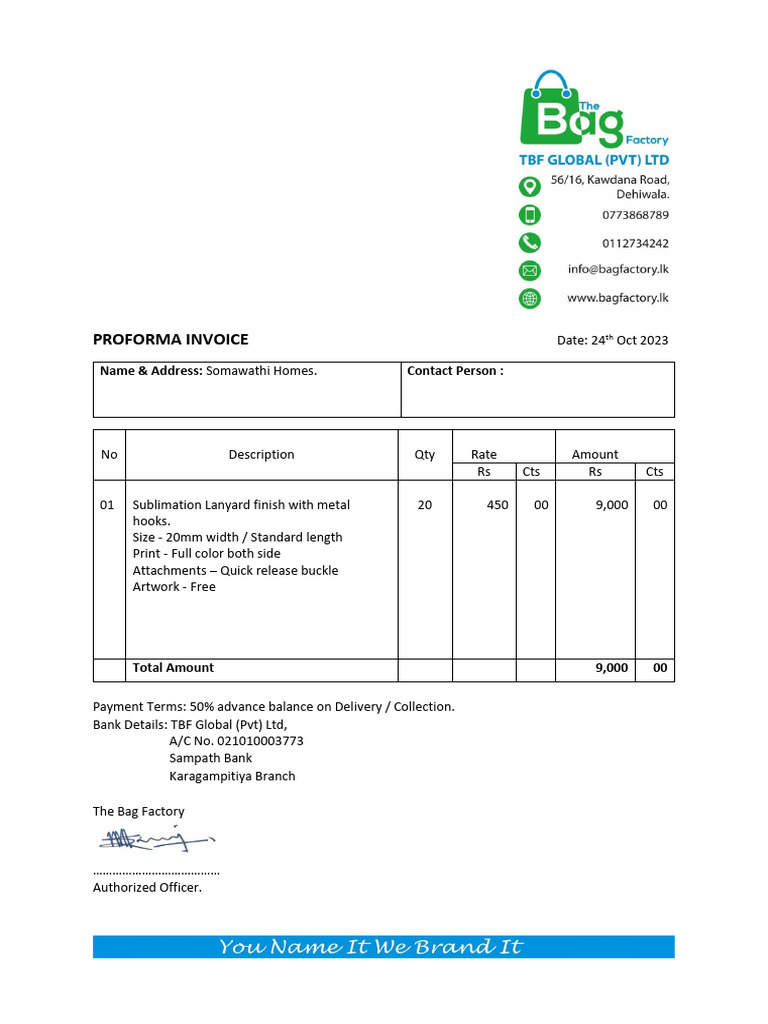 Proforma invoice | PDF