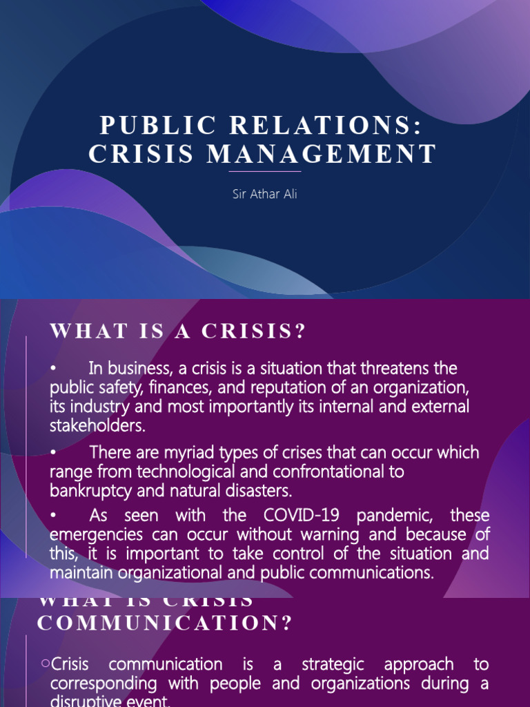 Crisis communication Lecture 4 | PDF | Business | Communication