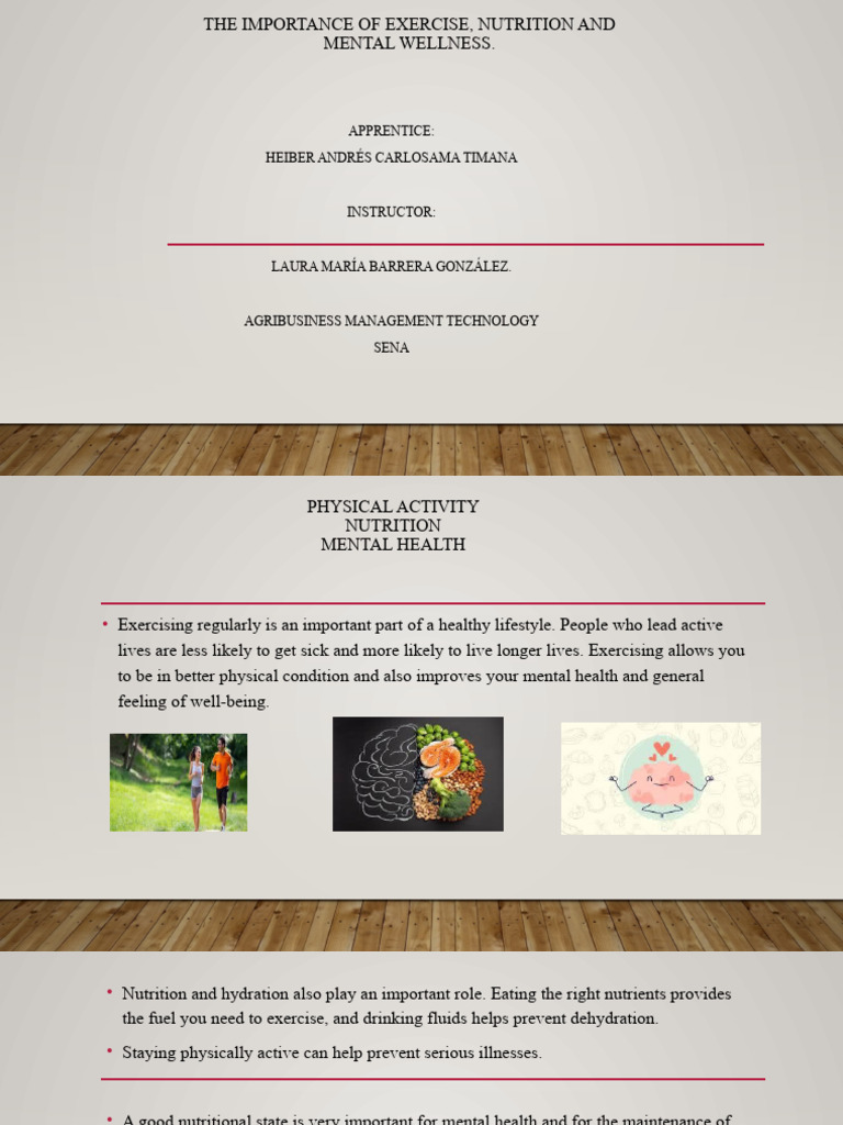 The Importance of Exercise, Nutrition and | PDF | Wellness | Lifestyle