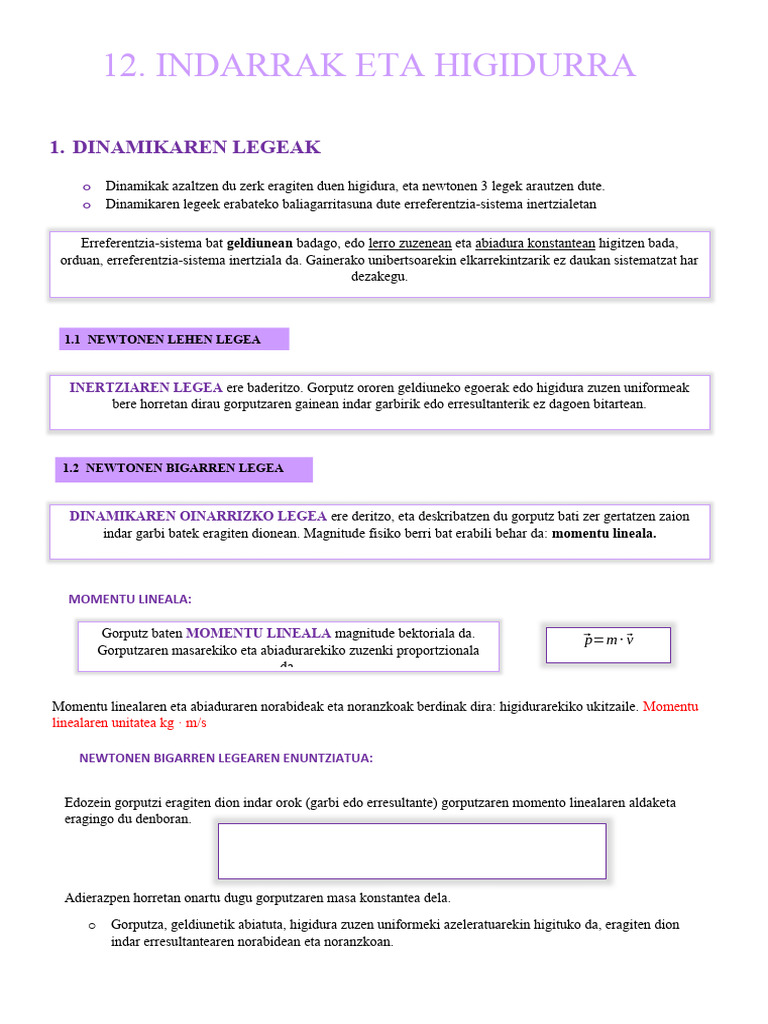Fisika 1.batx (Indarrak Eta Higidura) | PDF