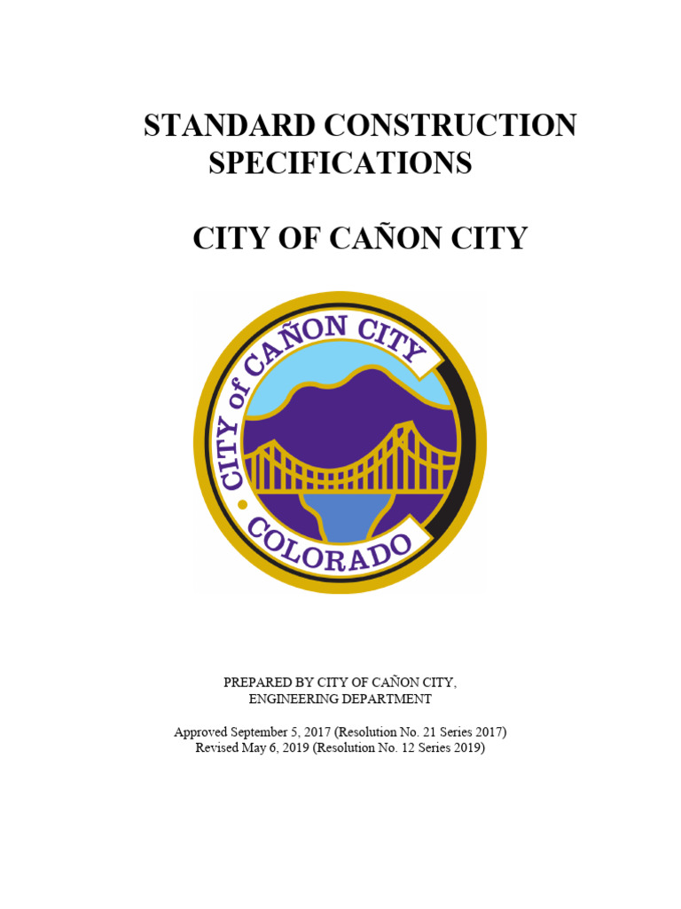 Standard Construction Specifications 2019 Full | PDF | Liability ...