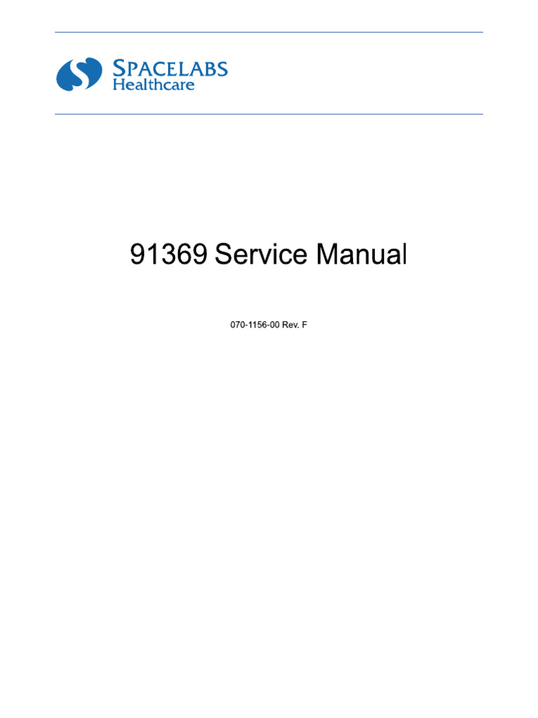 SpaceLabs 91369 Service Manual | PDF