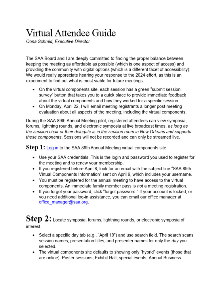 2024 Virtual Attendee Guide - Final | PDF | Login | Computing