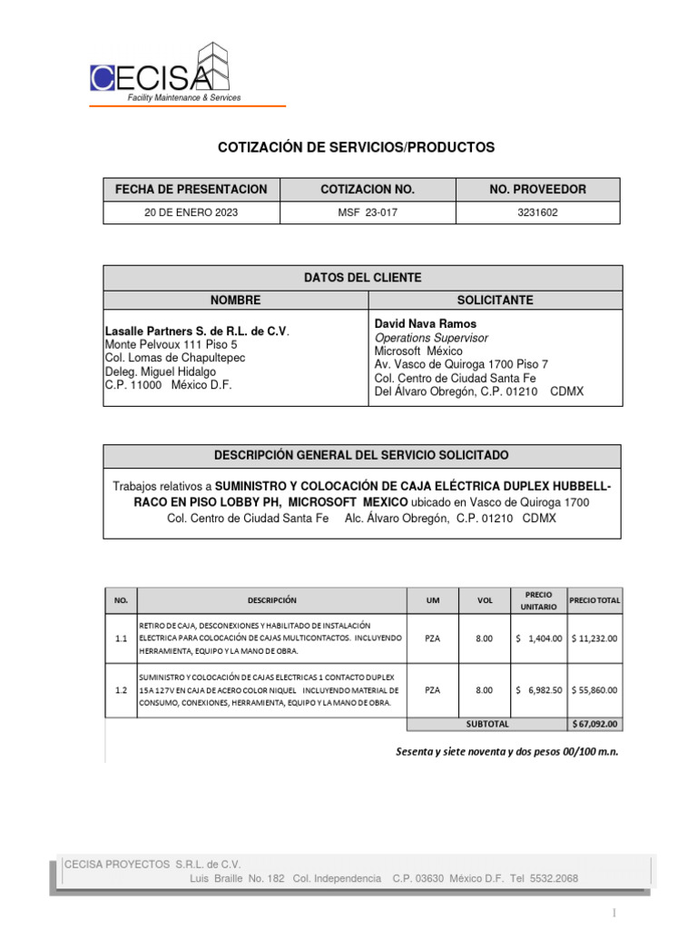 23-017 Caja Electrica Hubbell-Raco | PDF