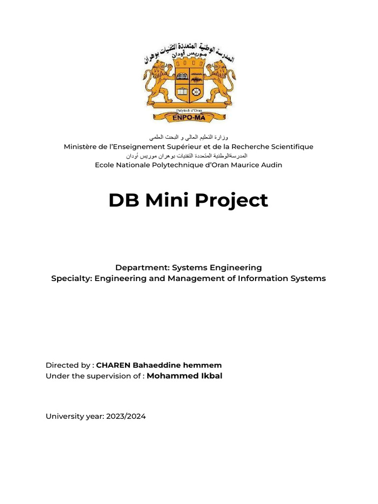 DataBase Mini Project | PDF | Information Science | Information ...