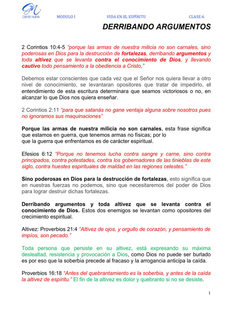 Derribando Argumentos Espirituales | PDF | Goliat | David